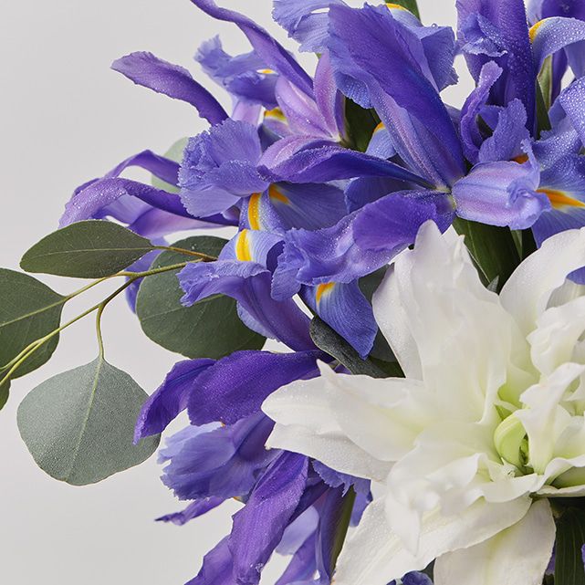 Blue Iris Flower Bouquet