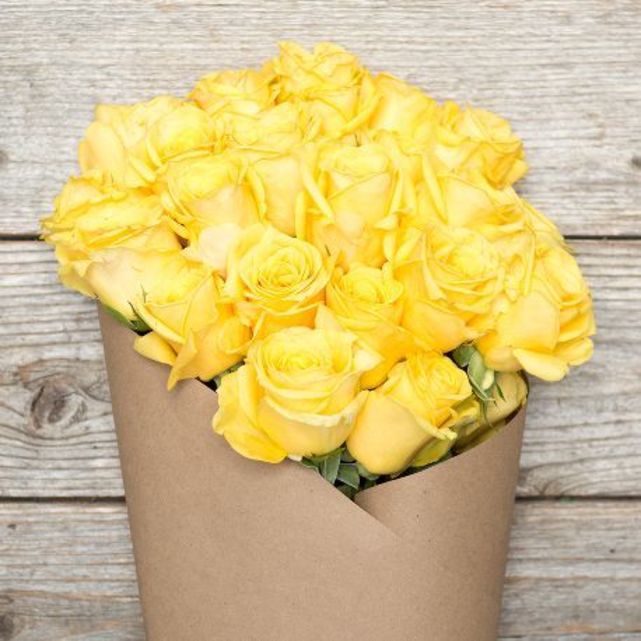 Canary Yellow Rose Flower Bouquet - The Bouqs Co.