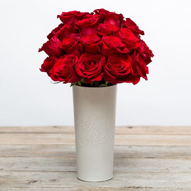Classic Red Rose Floral Arrangement - The Bouqs Co.