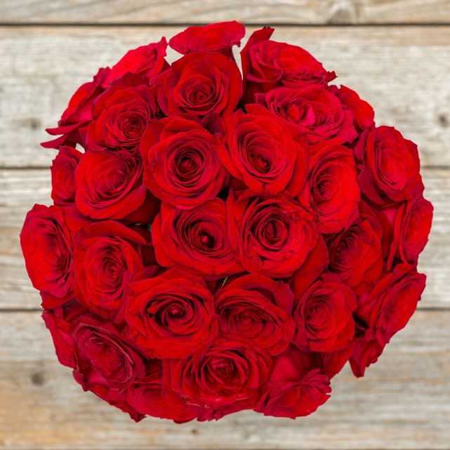 Classic Red Rose Floral Arrangement - The Bouqs Co.