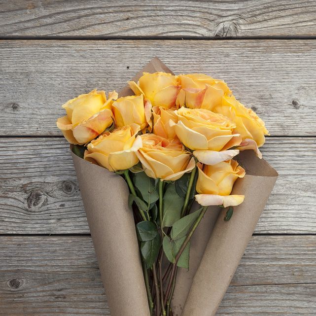 Golden Yellow Garden Roses - The Bouqs Co.