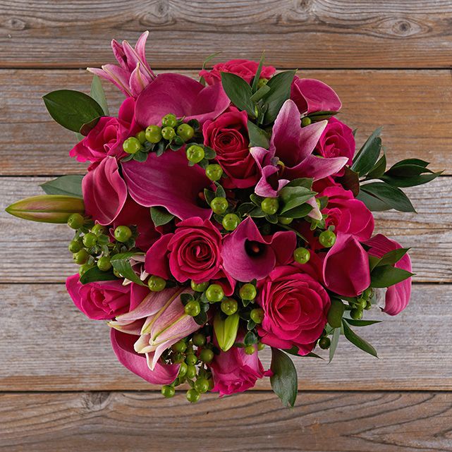 Hot Pink Lily, Rose and Calla Lily Bouquet - The Bouqs Co.