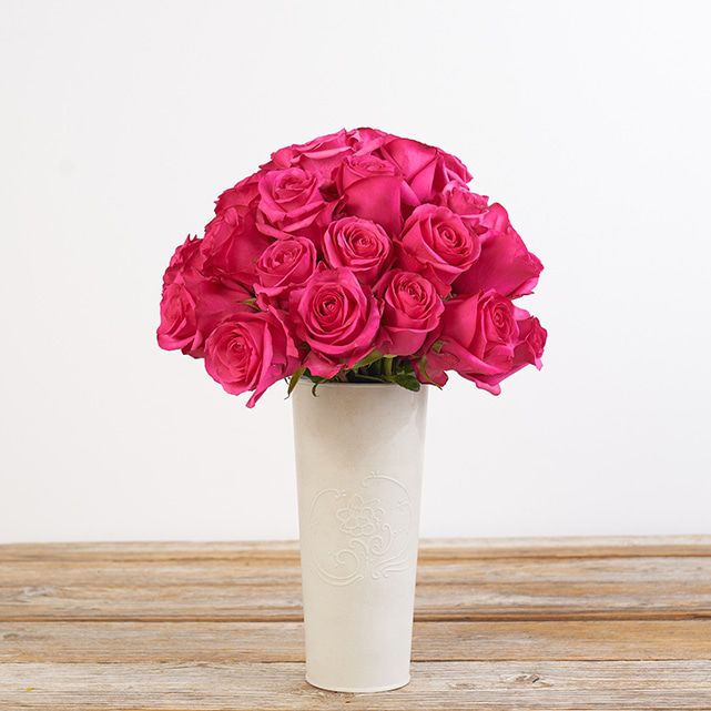 Hot Pink Rose Flower Arrangement - The Bouqs Co.
