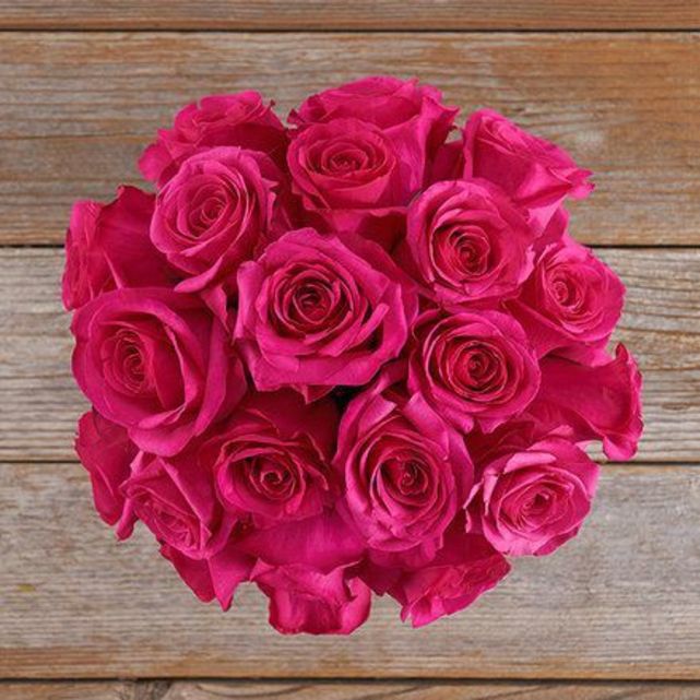 Hot Pink Rose Flower Arrangement - The Bouqs Co.