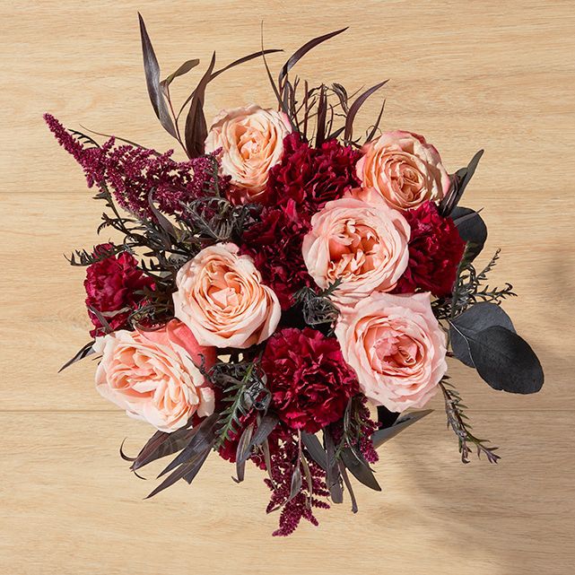 Kahala Roses with Carnations & Amaranthus - The Bouqs Co.