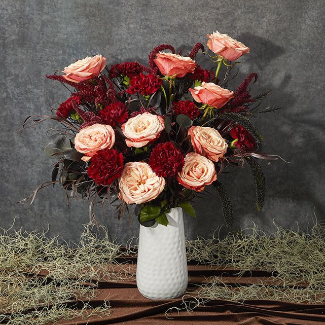 Kahala Roses with Carnations & Amaranthus - The Bouqs Co.