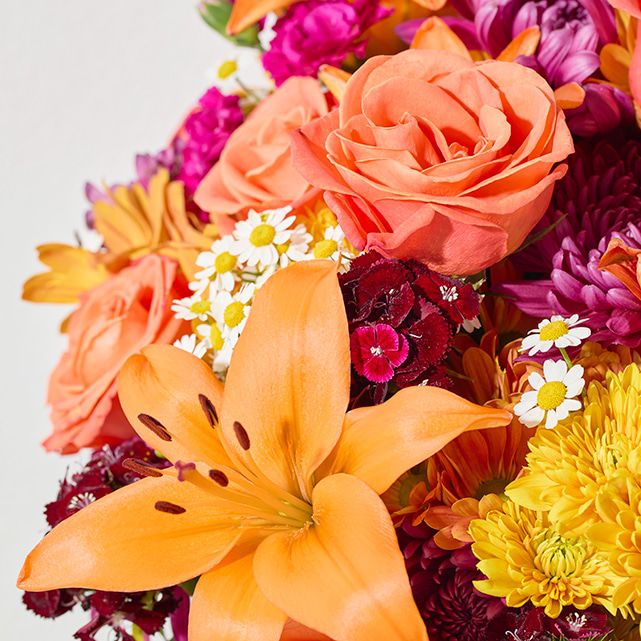 Colorful Mixed Bouquet of Lilies, Roses & Daisies - The Bouqs Co.
