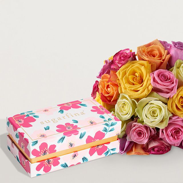 Rose Bouquet + Sugarfina Candy Box [Mother's Day Bundle] - The Bouqs Co.
