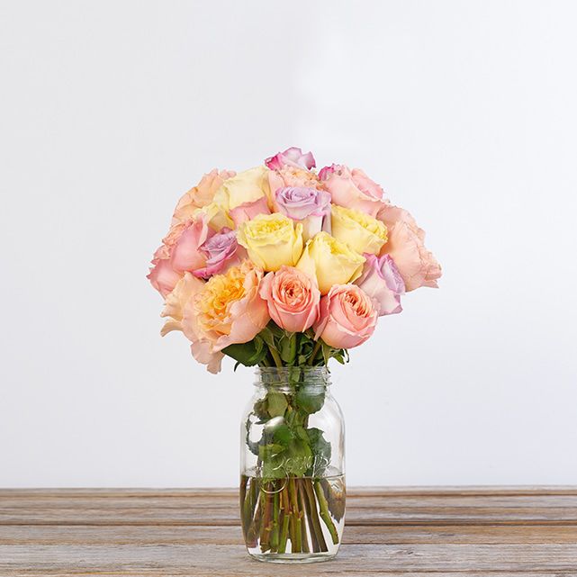 Pastel Rose Flower Arrangement - The Bouqs Co.