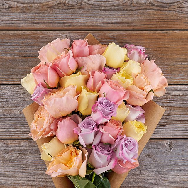 Pastel Rose Flower Arrangement - The Bouqs Co.