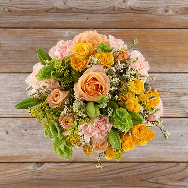 Bouquet of Peach Roses and Carnations - The Bouqs Co.