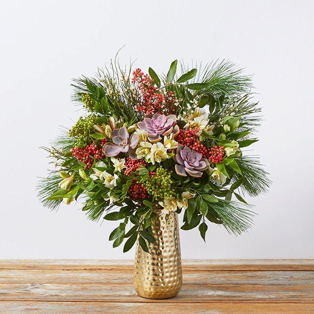 Red Berries and Succulents Floral Bouquet - The Bouqs Co.