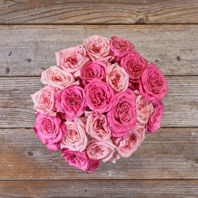 Premium Pink Mixed Rose Flower Arrangement - The Bouqs Co.
