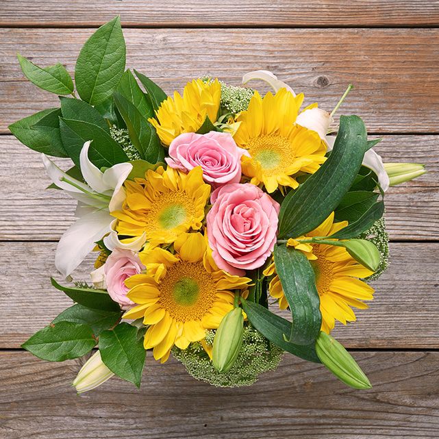 Bright Fuchsia Rose Floral Arrangement - The Bouqs Co.