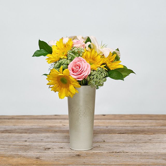 Bright Fuchsia Rose Floral Arrangement - The Bouqs Co.