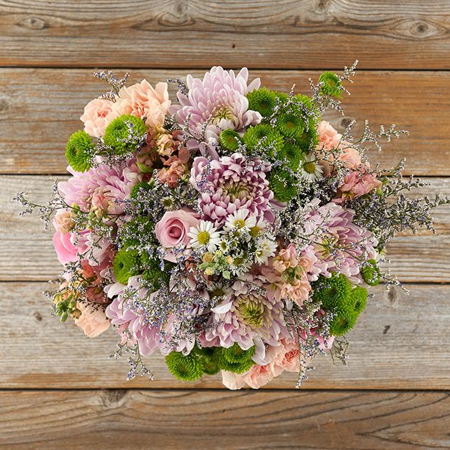 Pink Bouquet of Roses, Carnations and Mums - The Bouqs Co.