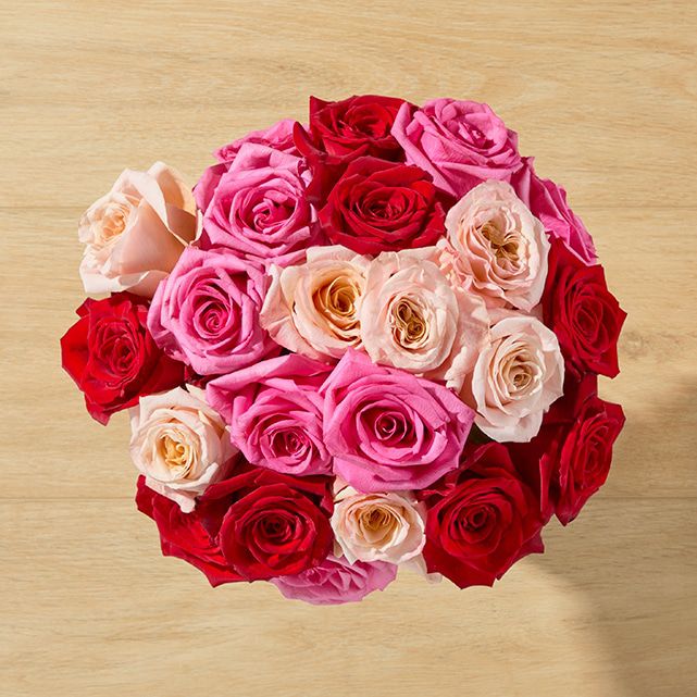 Beautiful Bouquet of Red and Pink Roses - The Bouqs Co.