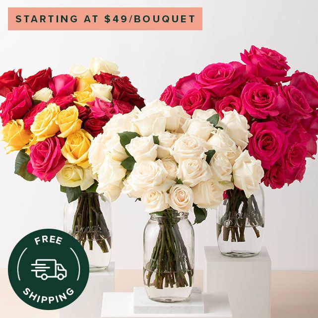 Gift Trio Package of Three Bouquets of Roses - The Bouqs Co.