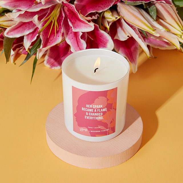Stargazer Lilies with Jasmine Peony Candle - The Bouqs Co.