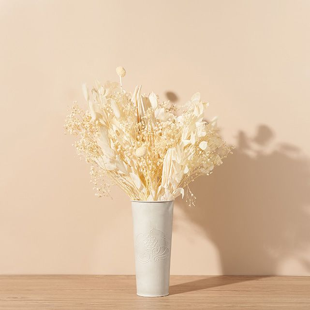 White Okra with Lunaria, White Crespedia and Bleached Gypsophalia - The ...