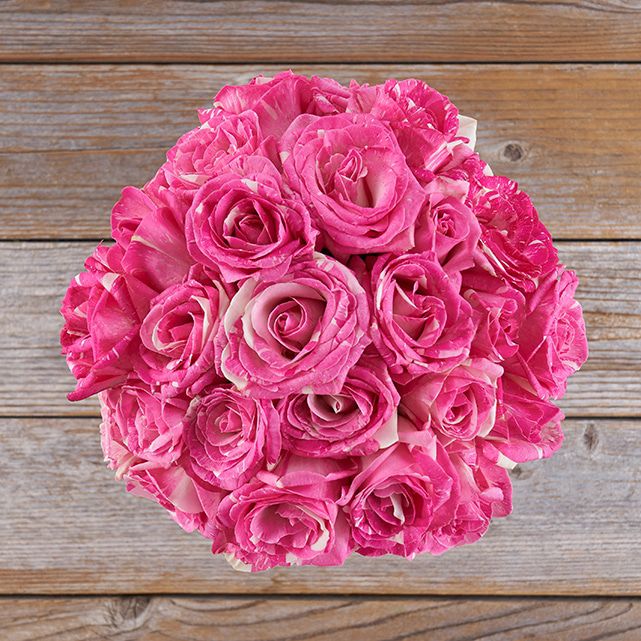Two-Toned White & Pink Rose Flower Bouquet - The Bouqs Co.